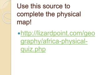 Physical map of Africa | PPTX