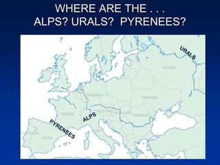 Physical map of europe with summarizers1 | PPT