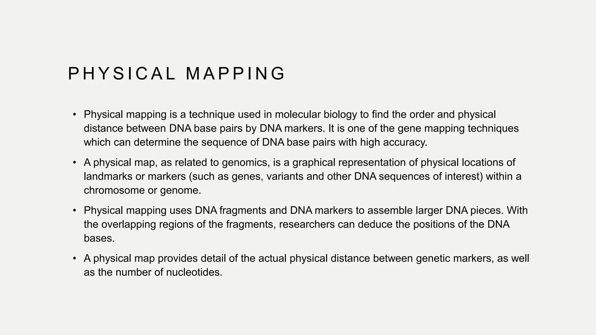 physical mapping- restriction map, STS map, EST map | PPTX
