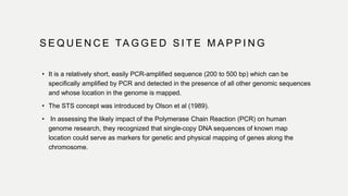 physical mapping- restriction map, STS map, EST map | PPTX