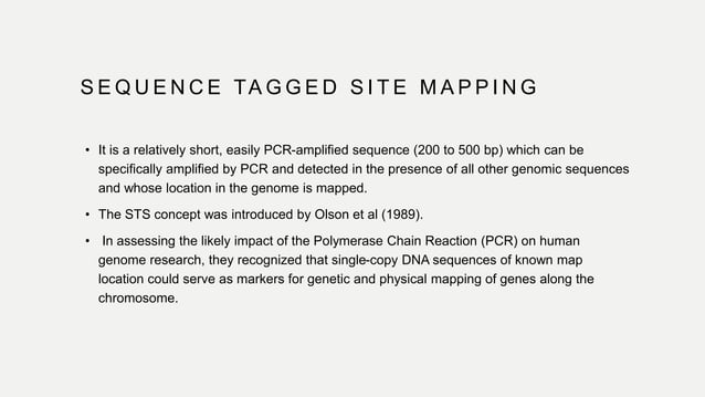 physical mapping- restriction map, STS map, EST map | PPTX