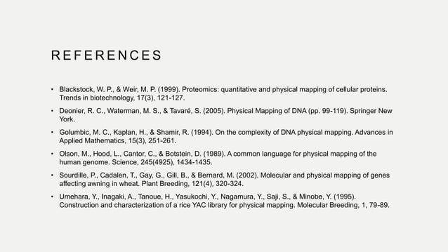 physical mapping- restriction map, STS map, EST map | PPTX