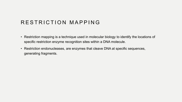 physical mapping- restriction map, STS map, EST map | PPTX