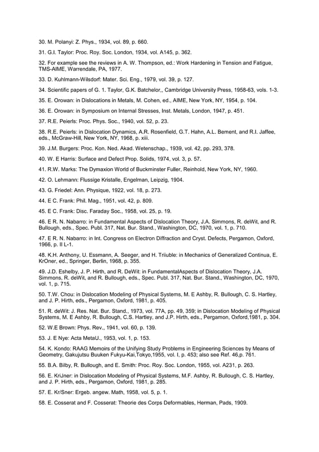 Physical Metallurgy Crystal Defects -Dislocations in metals First edition.pdf | Chemistry | Science