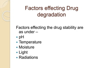 Physical Method of Drug Degradation by Ehetasmul Haque | PPT