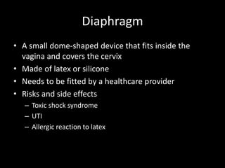 Physical methods of contraception | PPTX