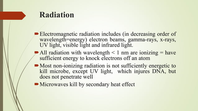 physical methods of microbial control.pptx | Physics | Science