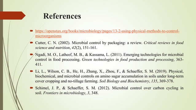 physical methods of microbial control.pptx | Physics | Science