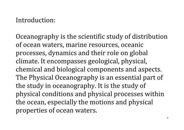 Physical oceanography | PDF