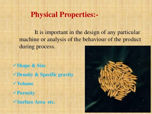 Physical of food materials
