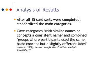 Physical and Online Card Sorts: A Practical Overview and Case Study | PPTX