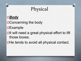 Physical or natural | PPT