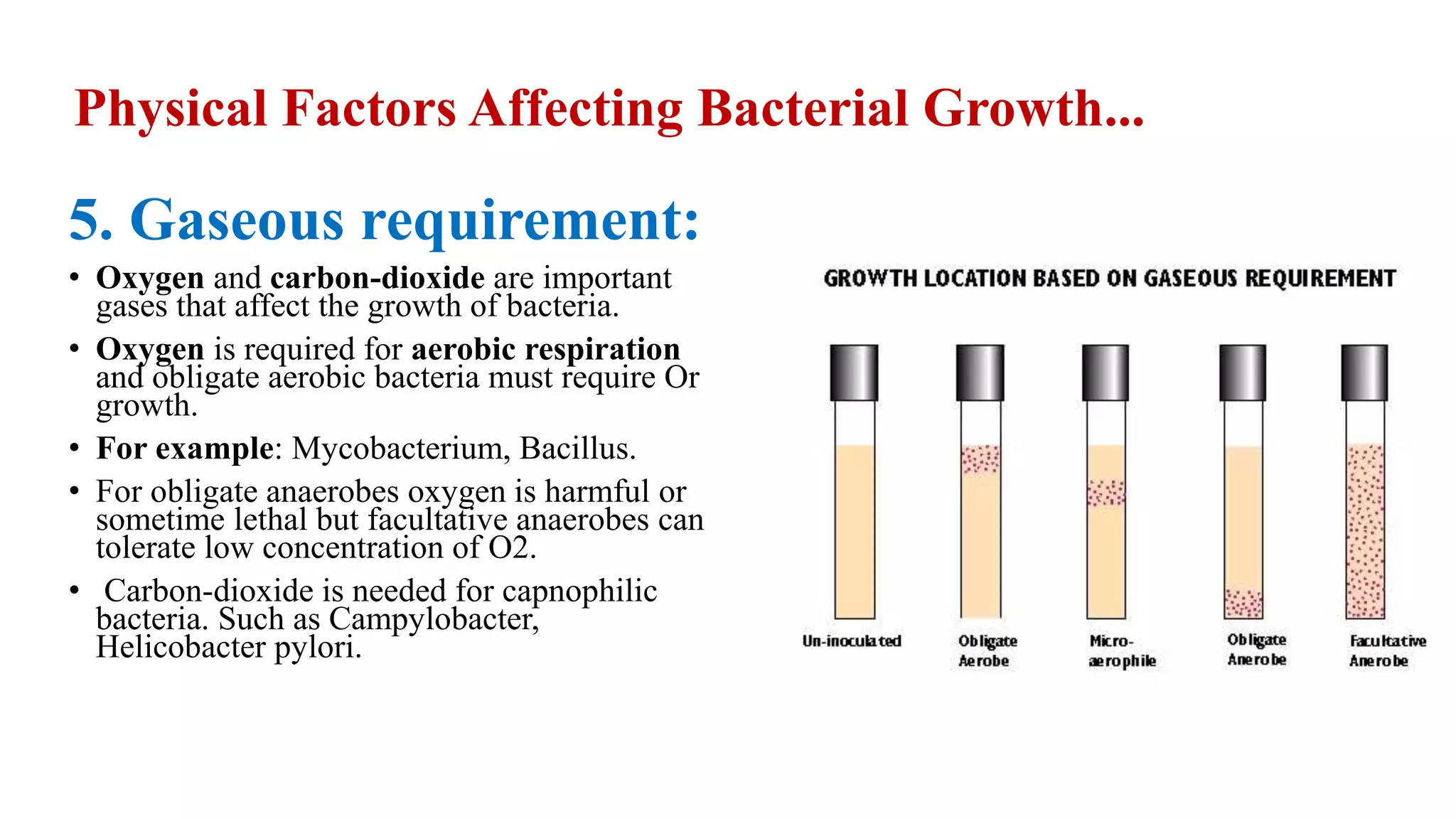 Physical parameters for bacterial growth | PPTX