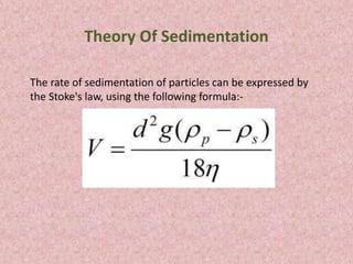 Settling in Suspensions, Formulation of Flocculated and Defloculated ...