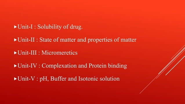 Physical pharmacy i third semester (unit-i) solubility of drug | PPTX | Chemistry | Science