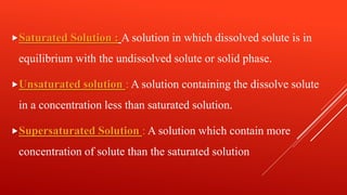 Physical pharmacy i third semester (unit-i) solubility of drug | PPT