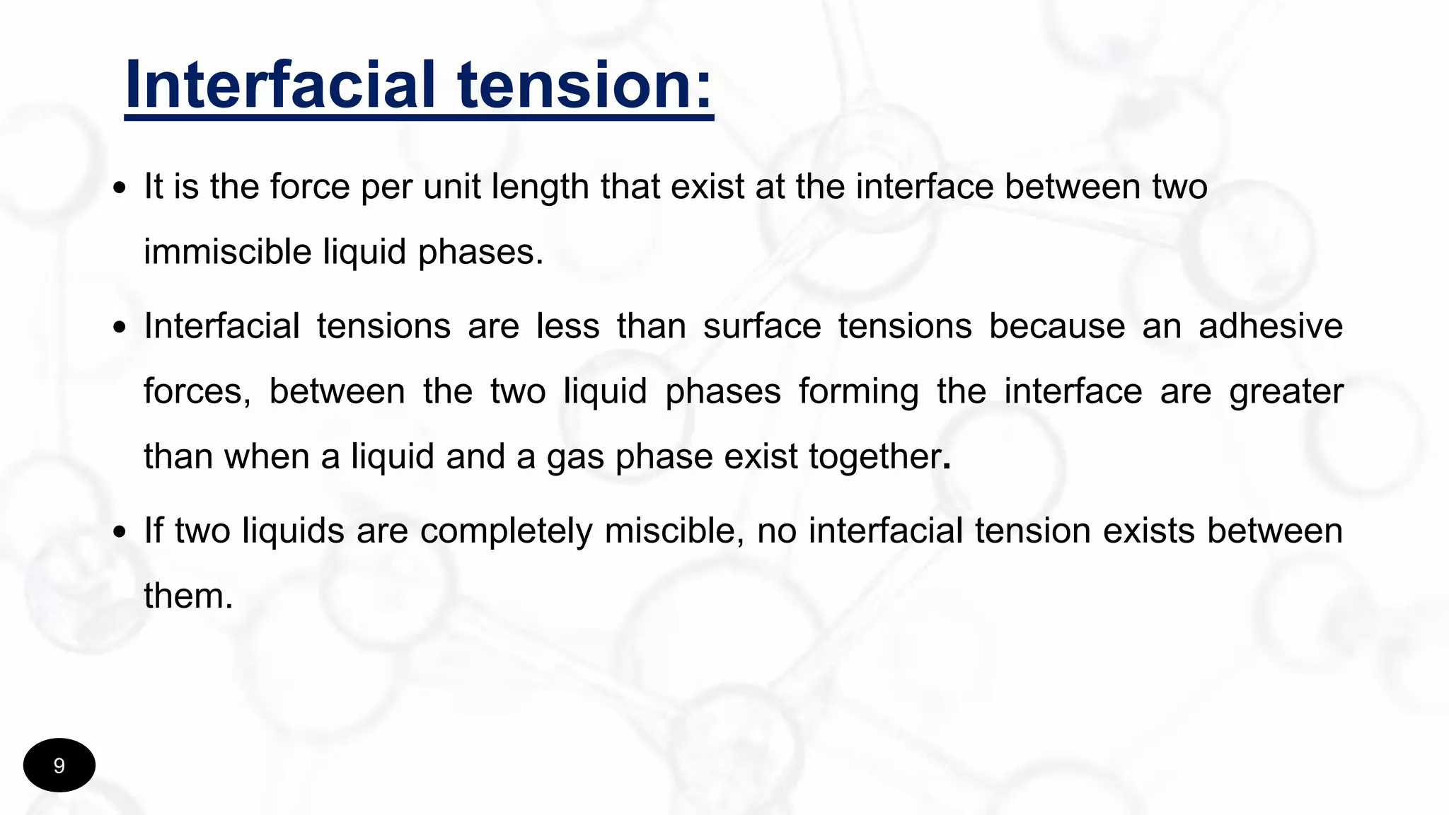 Surface and Interfacial tension | PPTX