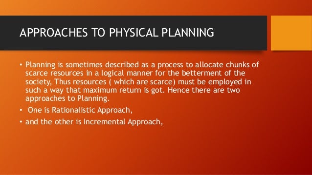 Physical planning in town planning