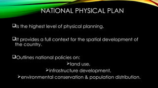 PHYSICAL PLANS. Land use plans and its applicability | PPTX