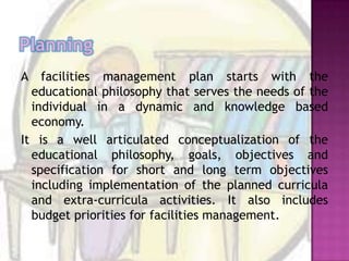 Physical plant and development program | PPTX