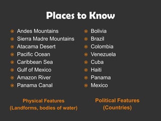 Latin America Physical & Political Features to Know | PPTX