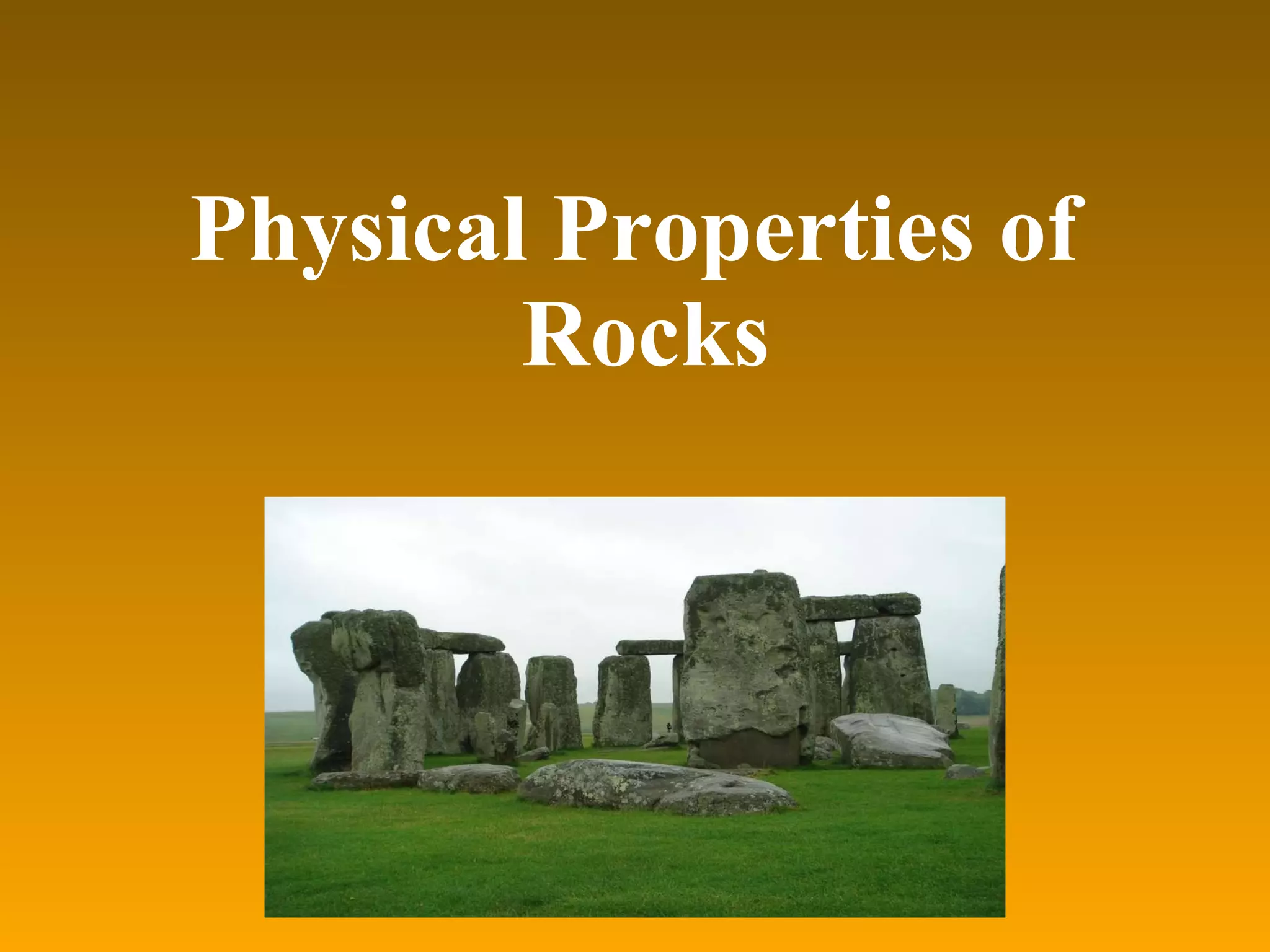 Physical Properties Of Rocks | PPT