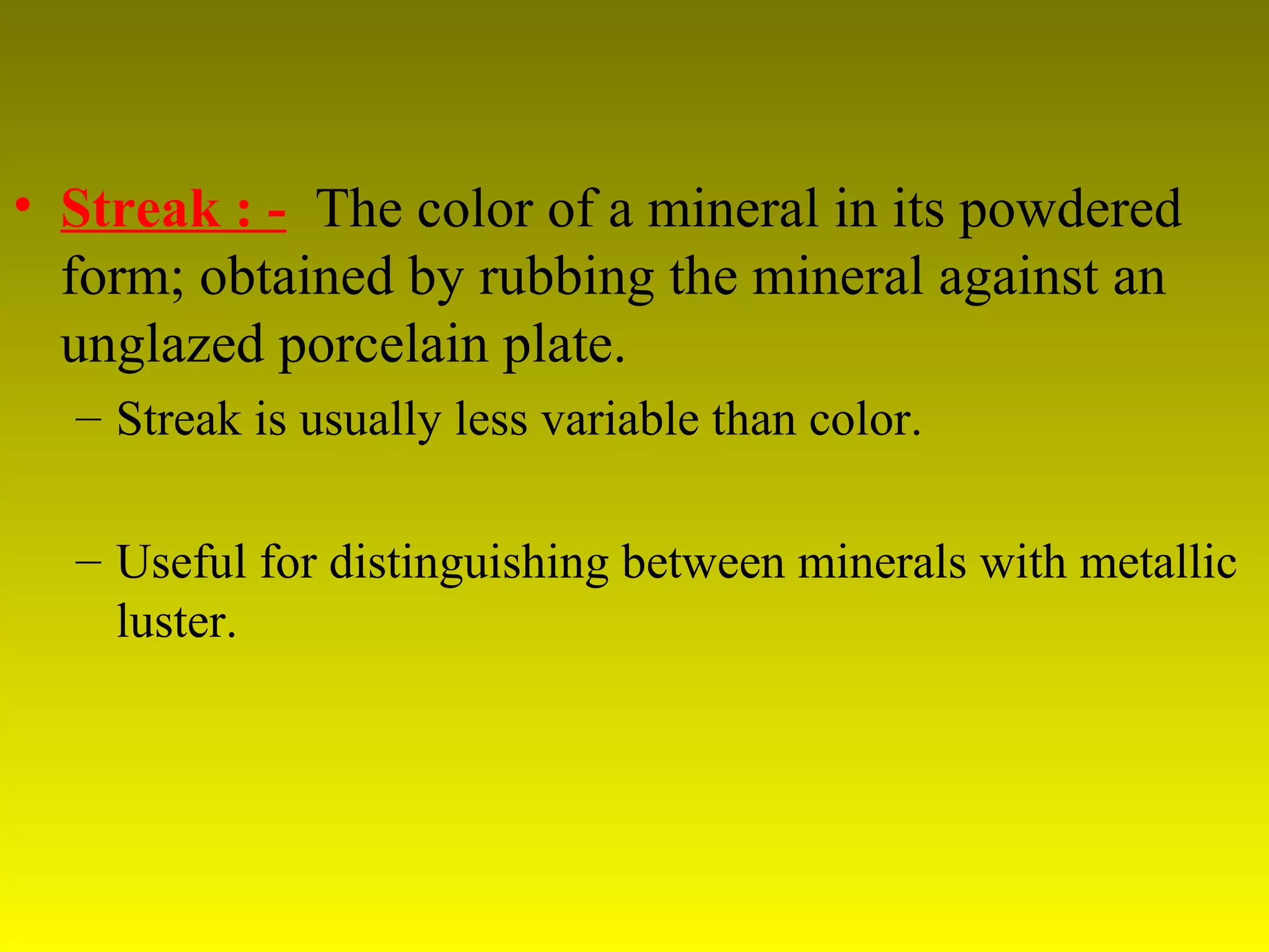 Physical properties of crystals or minerals | PPT