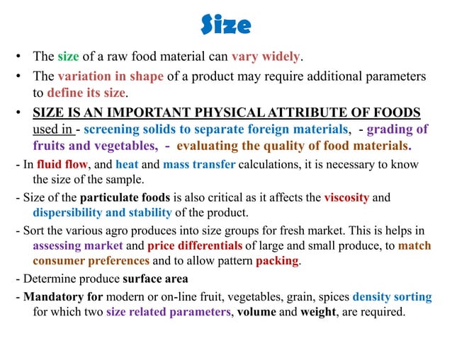 physical properties of food material.pdf | Physics | Science
