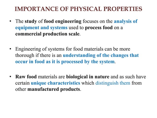physical properties of food material.pdf | Physics | Science