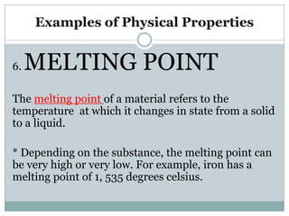 Physical properties of matter | PPTX