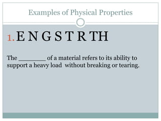 Physical properties of matter | PPTX
