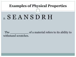 Physical properties of matter | PPTX