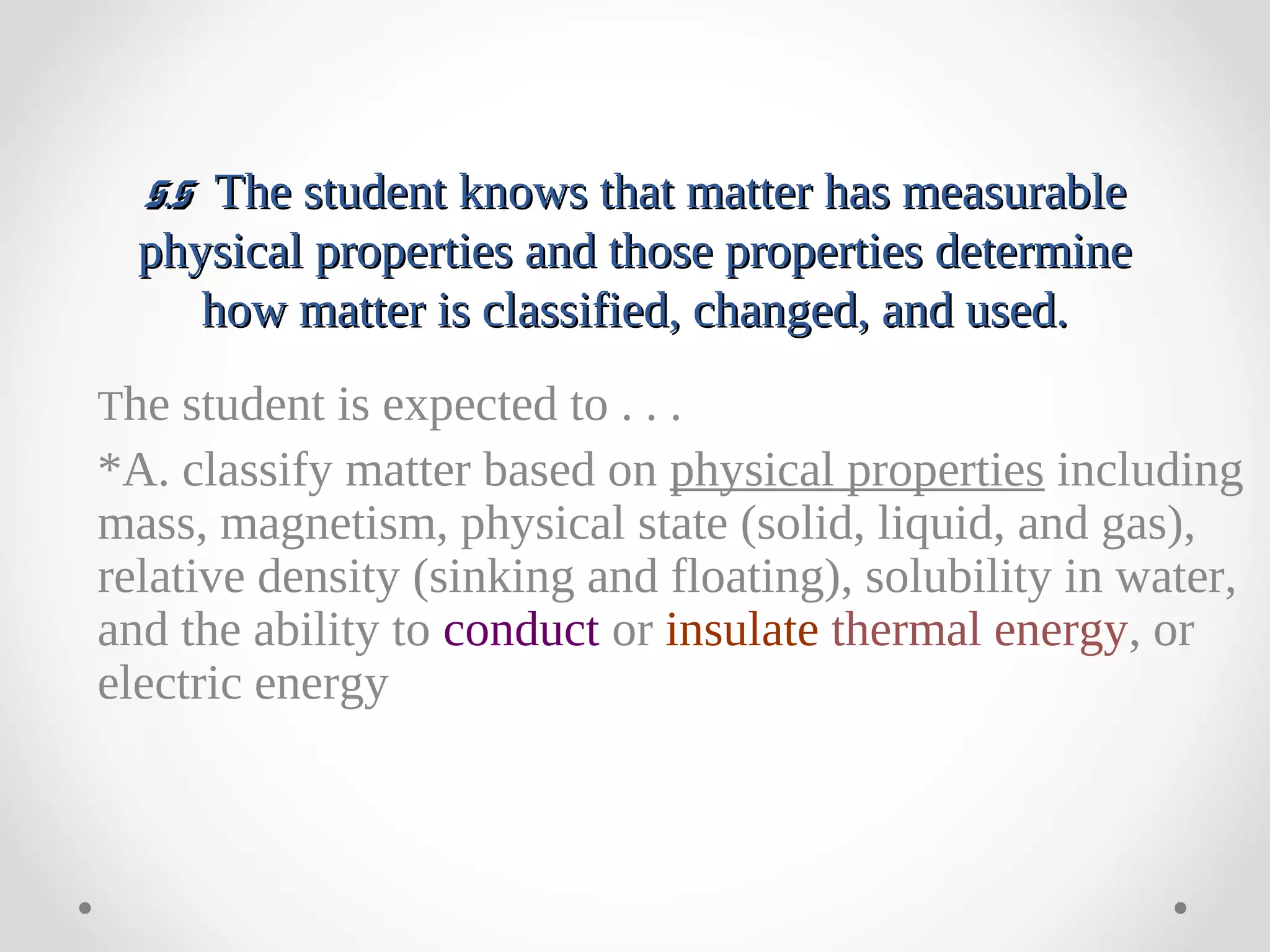Physical properties of matter | PPT
