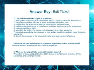 Physical Properties of Matter Science 11 | PDF