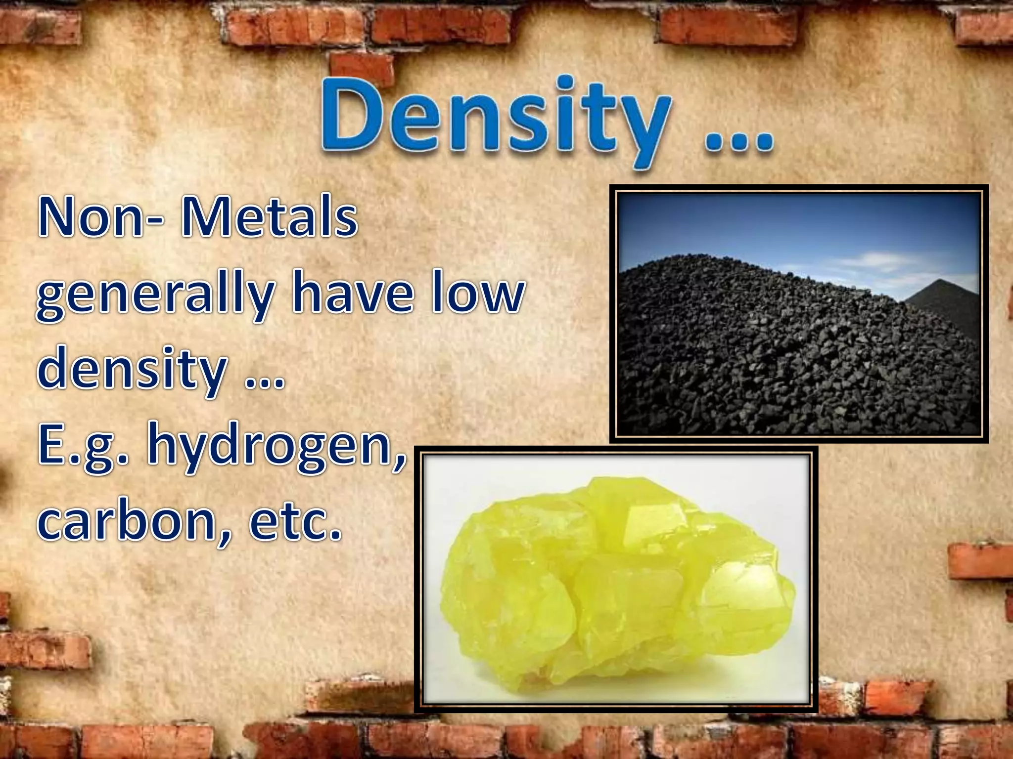Physical properties of metals and non metals | PPTX