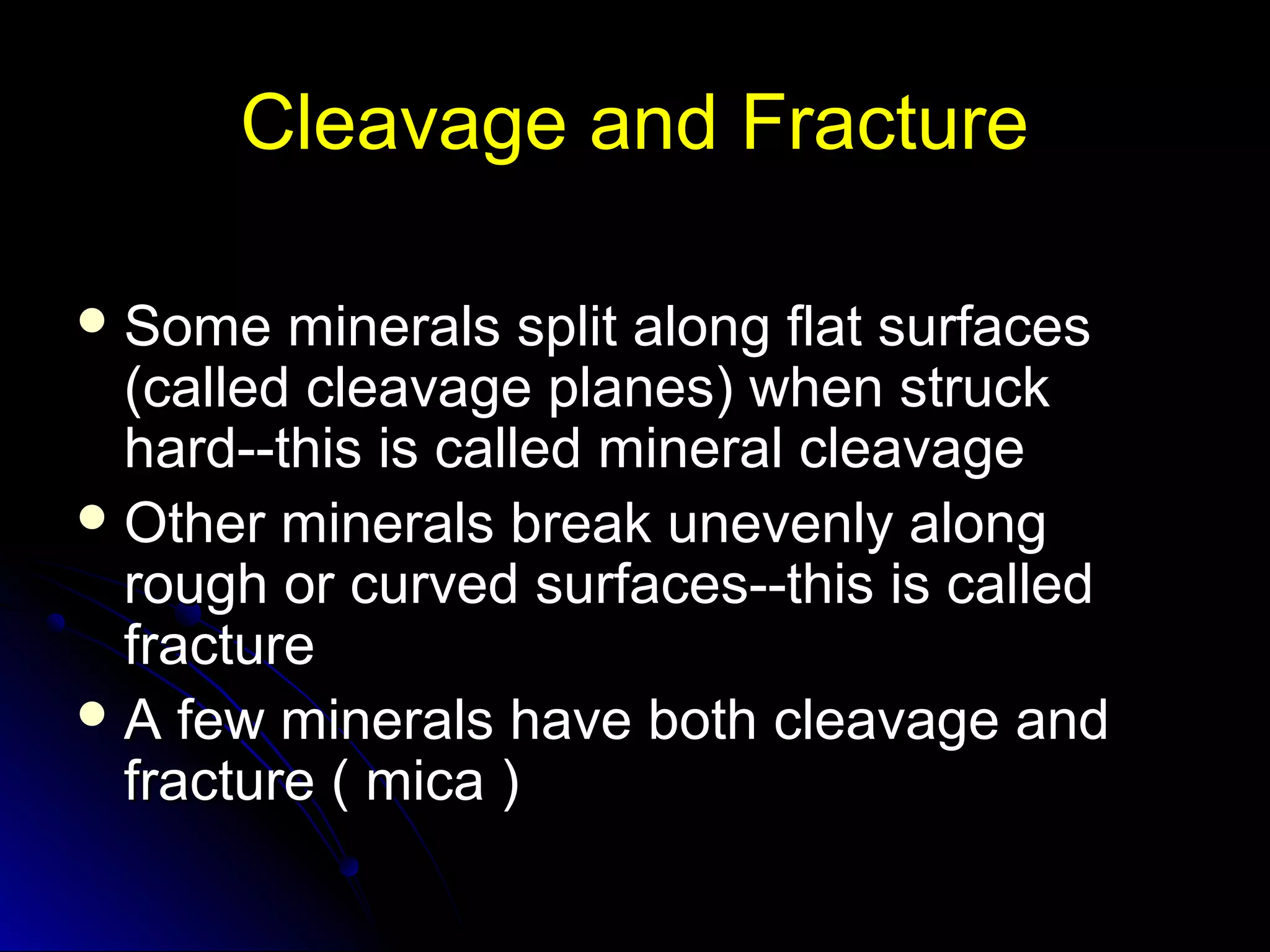 Physical properties of minerals | PPT