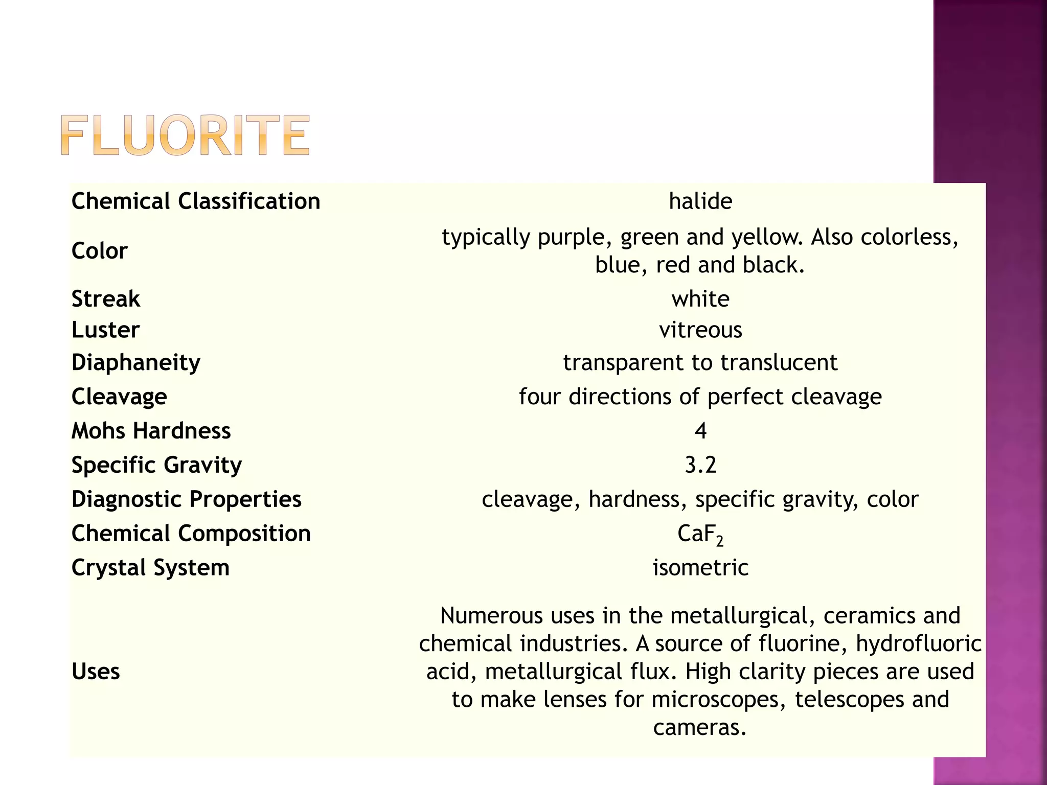 Physical properties of minerals | PPTX