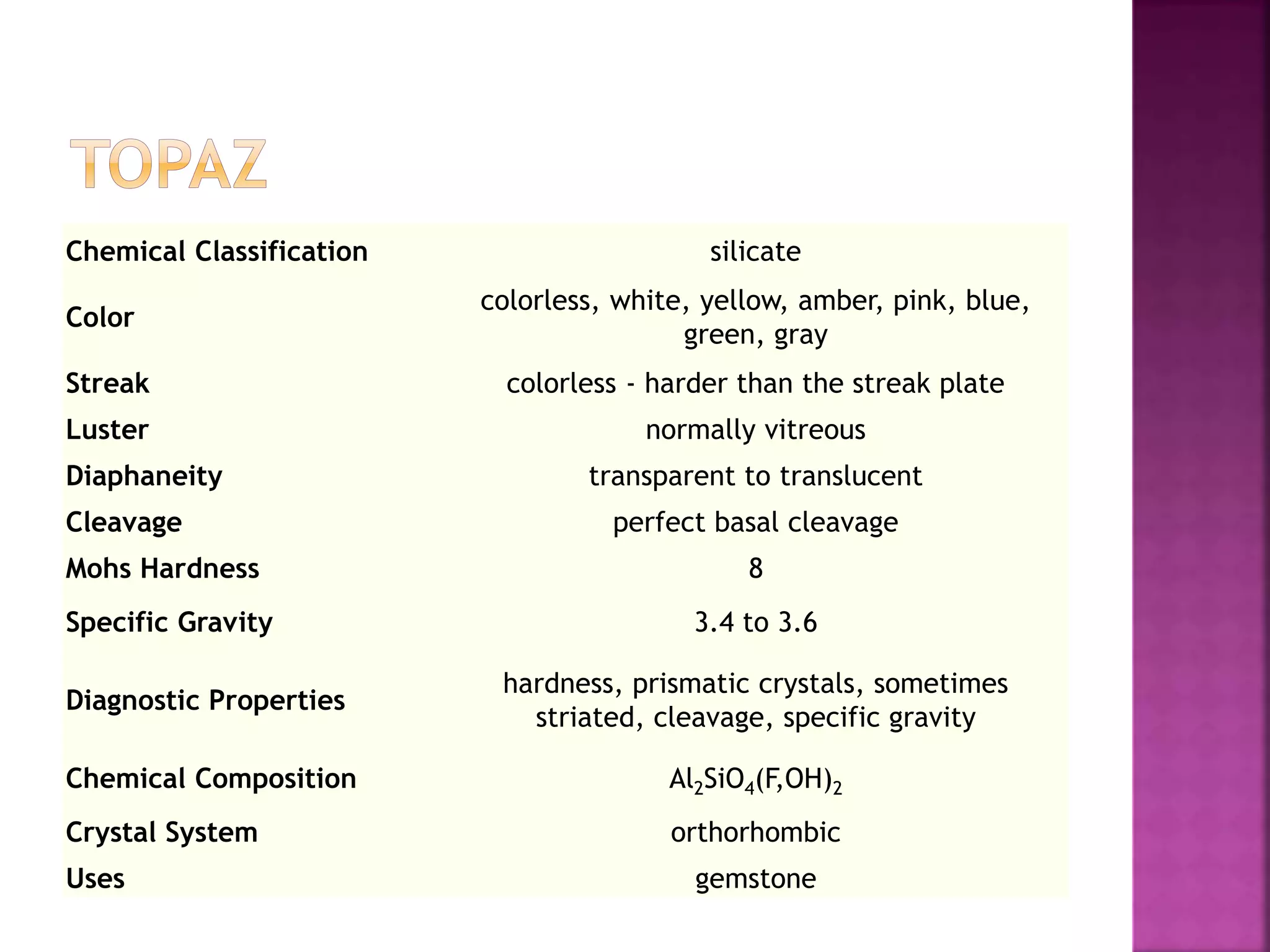 Physical properties of minerals | PPTX