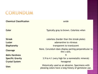 Physical properties of minerals | PPT