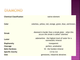 Physical properties of minerals | PPT