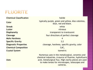 Physical properties of minerals | PPT