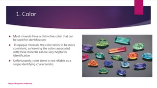 Physical Properties of Minerals | PPTX