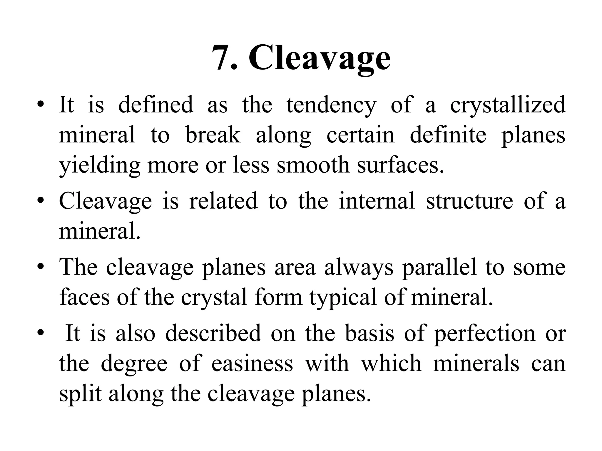 Physical properties of minerals | PPTX