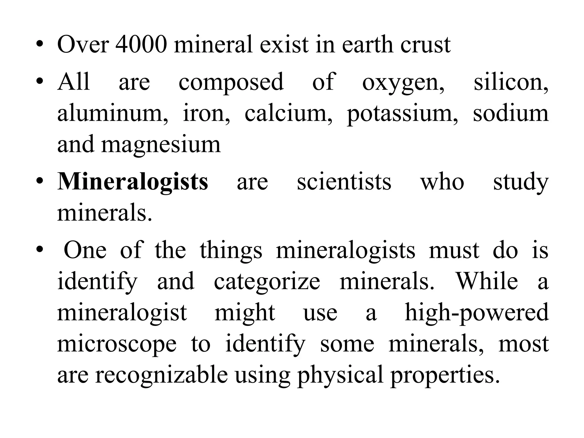 Physical properties of minerals | PPTX