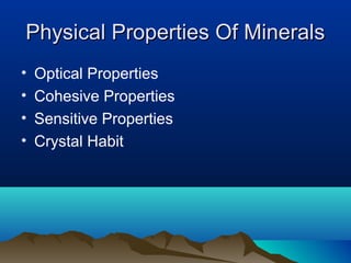 Physical properties of minerals 2008 | PPT