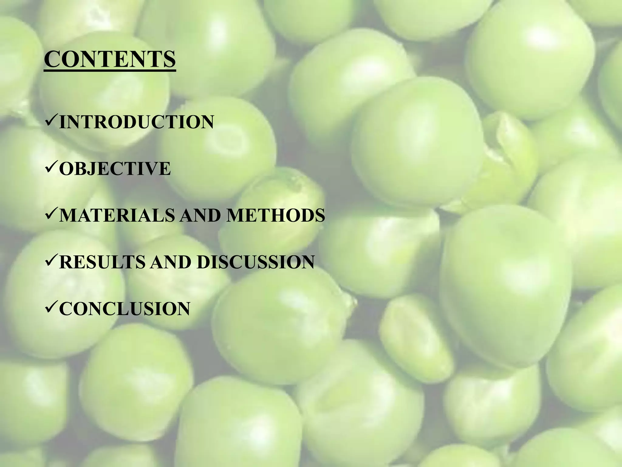 Physical properties of pea seed | PPT | Free Download