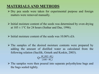 Physical properties of pea seed | PPT | Free Download
