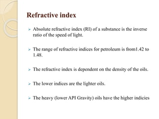 Physical properties of petroleum | PPTX