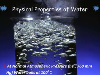 Physical properties of water | PPTX