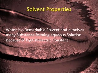 Physical properties of water | PPTX